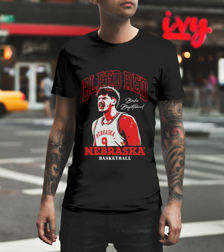 Bleed Red Berke Buyuktuncel Nebraska Basketball T-Shirt