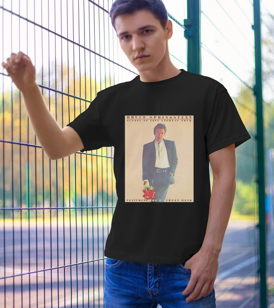 Bruce Springsteen Tunnel Of Love Express Tour Featuring The E Street Band 80s Vintage Rock Music Memorabilia T-Shirt