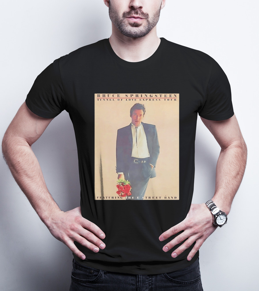 Bruce Springsteen Tunnel Of Love Express Tour Featuring The E Street Band 80s Vintage Rock Music Memorabilia T-Shirt
