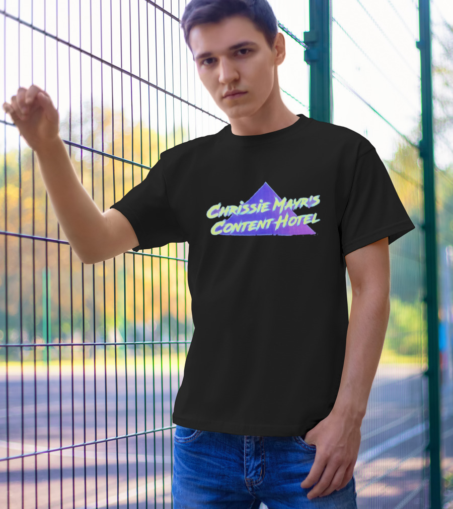 Chrissie Mayr's Content Hotel Neon Pyramid T-Shirt