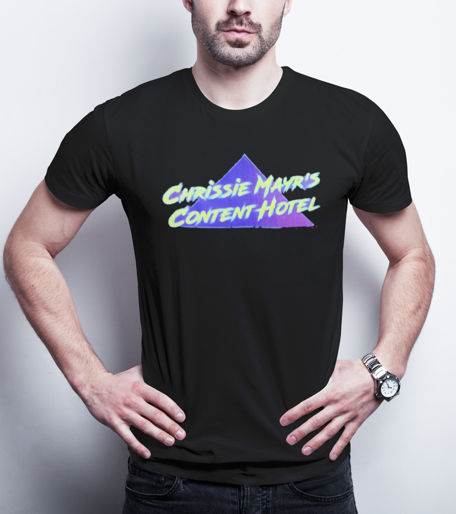 Chrissie Mayr's Content Hotel Neon Pyramid T-Shirt