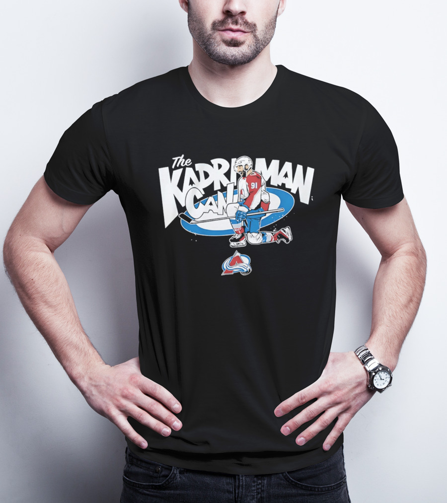 Colorado Avalanche The Kadri Man Can 91 Cartoon T-Shirt