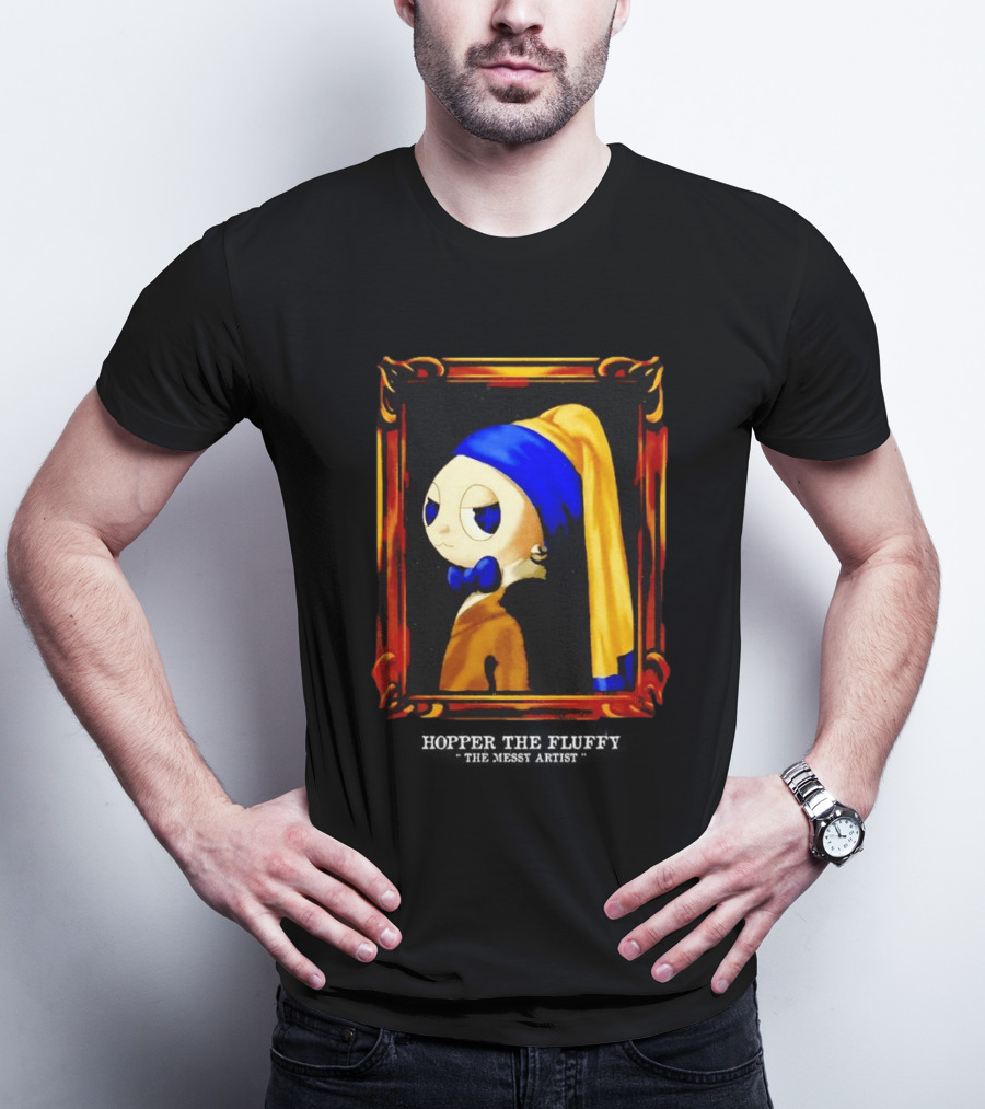 Hopper The Fluffy With A Pearl Earring Classic Masterpiece T-Shirt