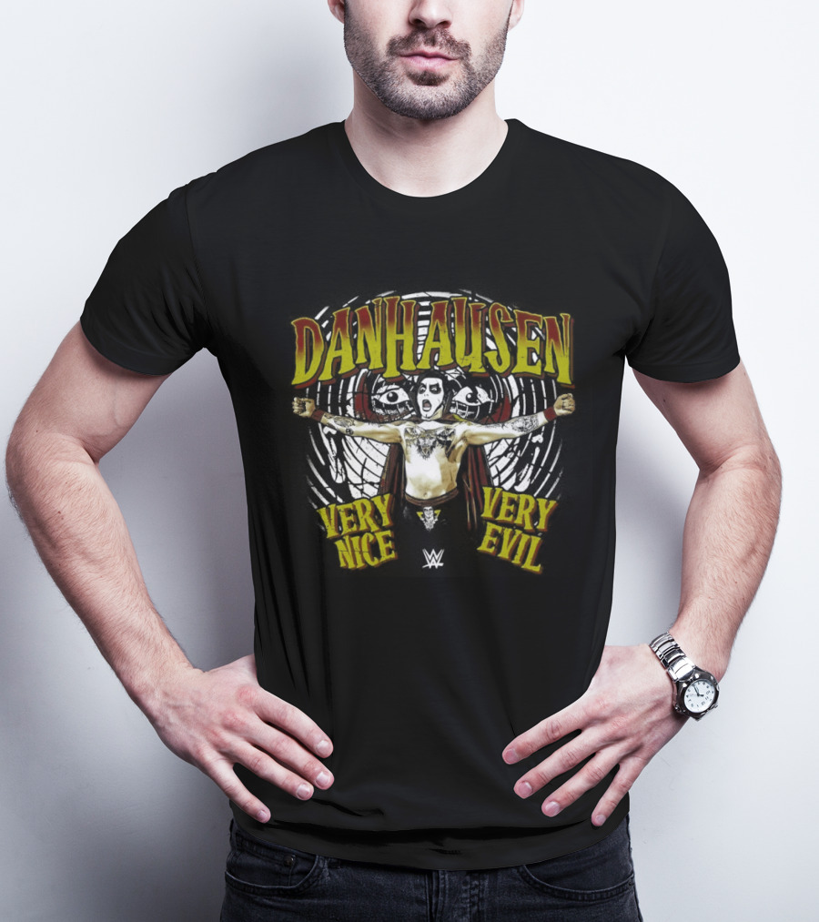 Danhausen WWE Very Nice Very Evil Hypnosis Yellow Red T-Shirt