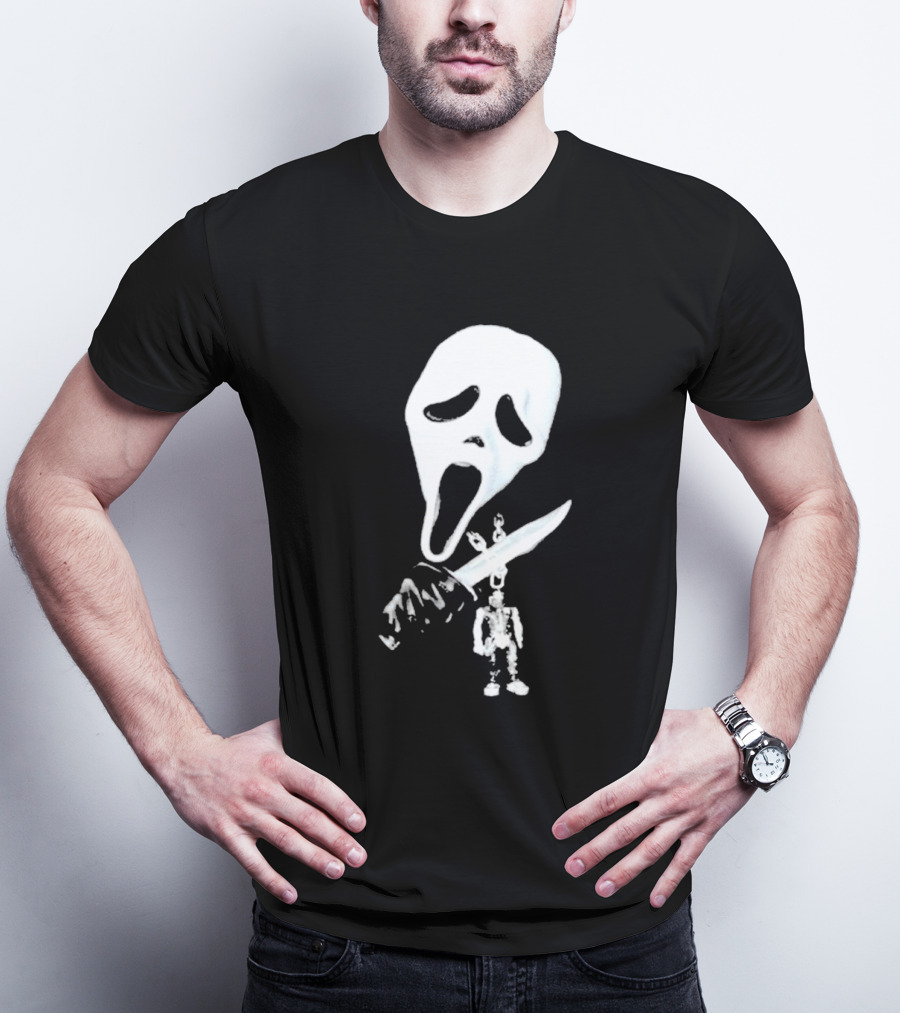 Don Toliver Scream Cactus Jack Favorite Scary Movie Ghostface Knife Skeleton Collaboration T-Shirt