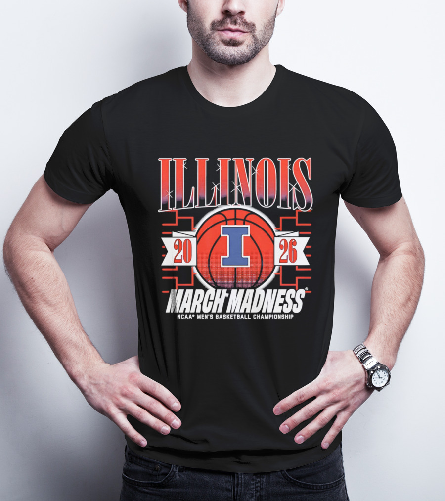 Illinois Fighting Illini 2026 NCAA Men's Basketball March Madness Championship T-Shirt
