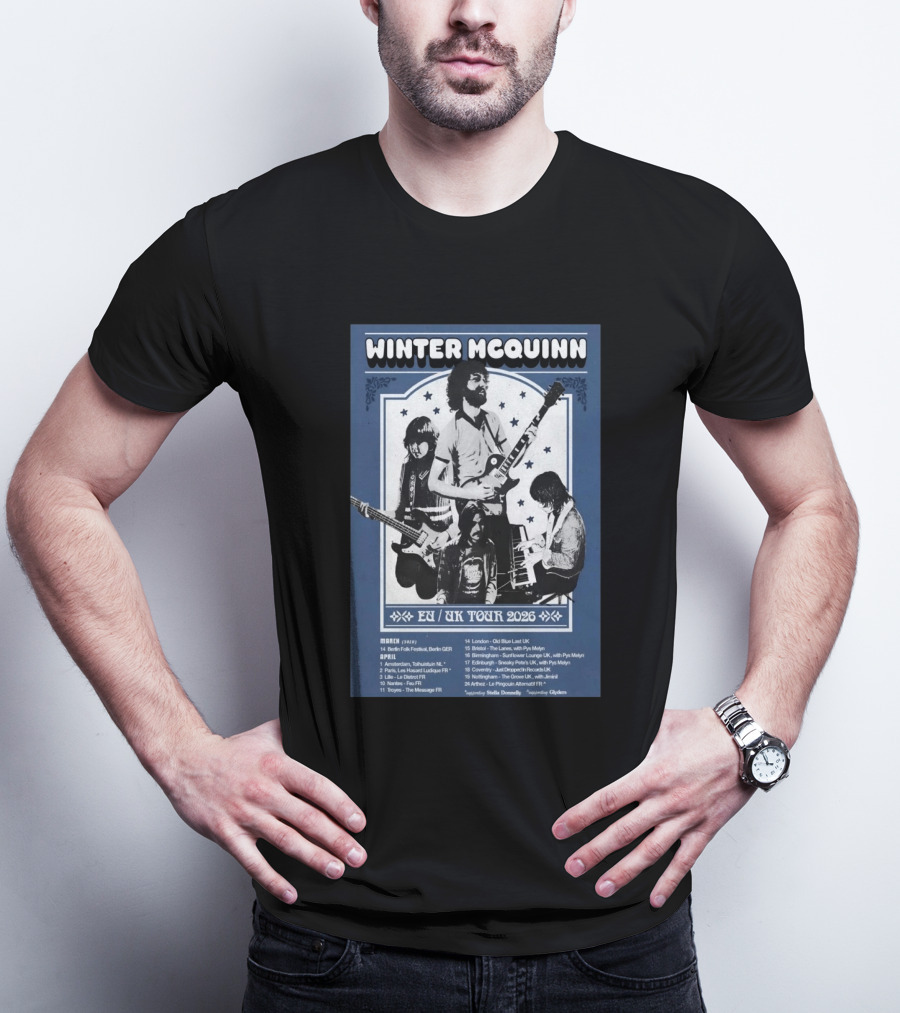 Winter McQuinn EU UK Tour 2026 Amsterdam Berlin Paris Manchester T-Shirt