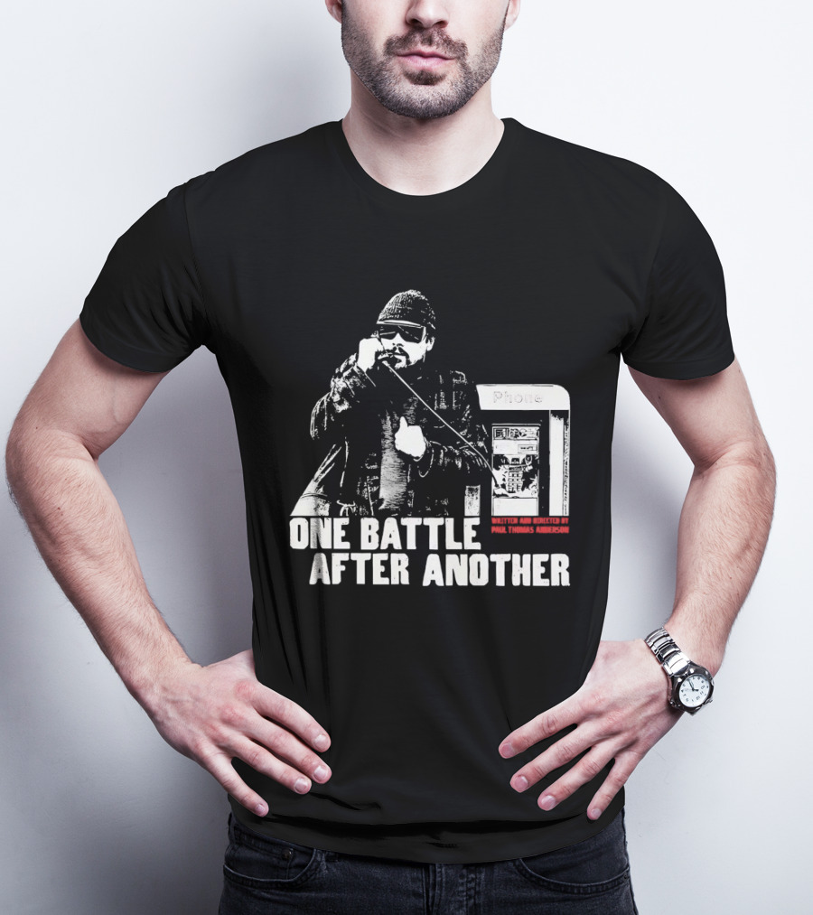 One Battle After Another Phone Booth Action T-Shirt