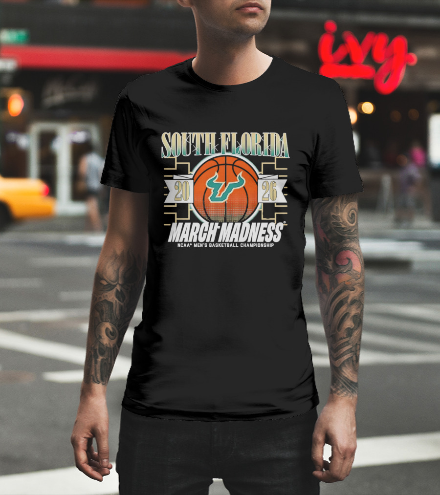 USF Bulls NCAA Men's Basketball South Florida 2026 March Madness Championship T-Shirt