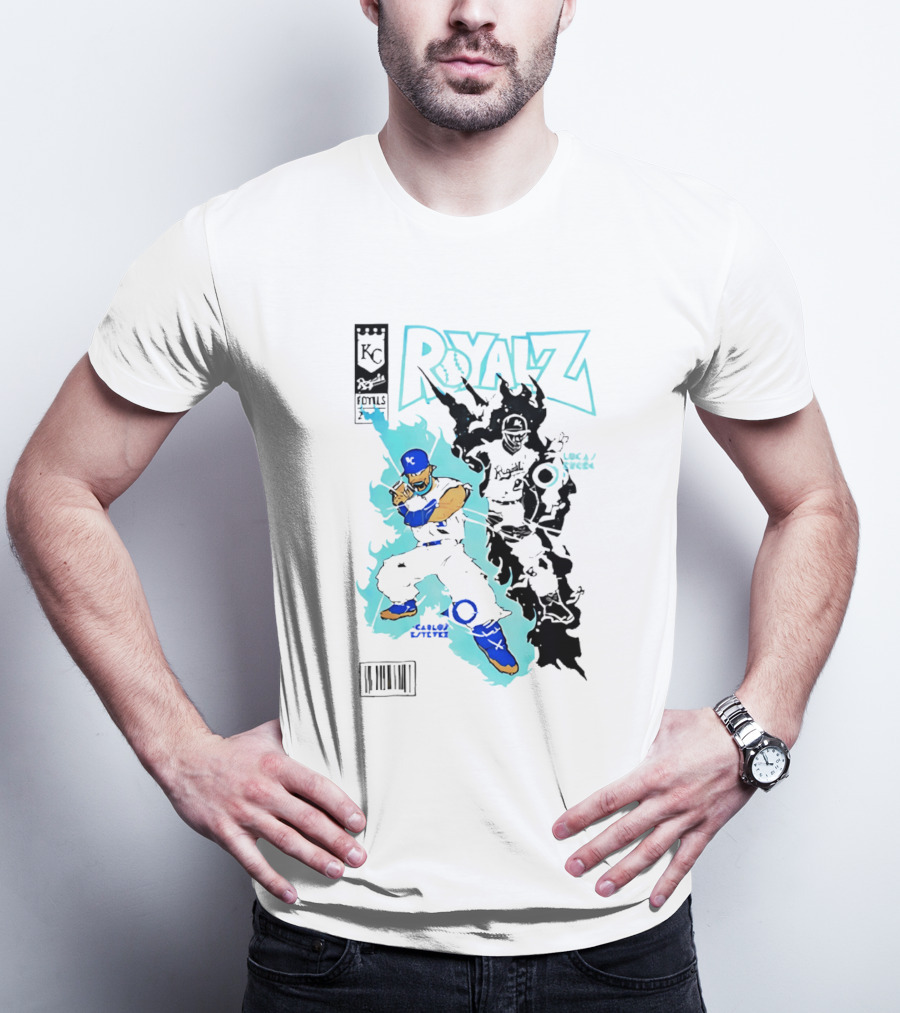 KC Royals Estévez Erceg Royalz Cartoon Baseball T-Shirt