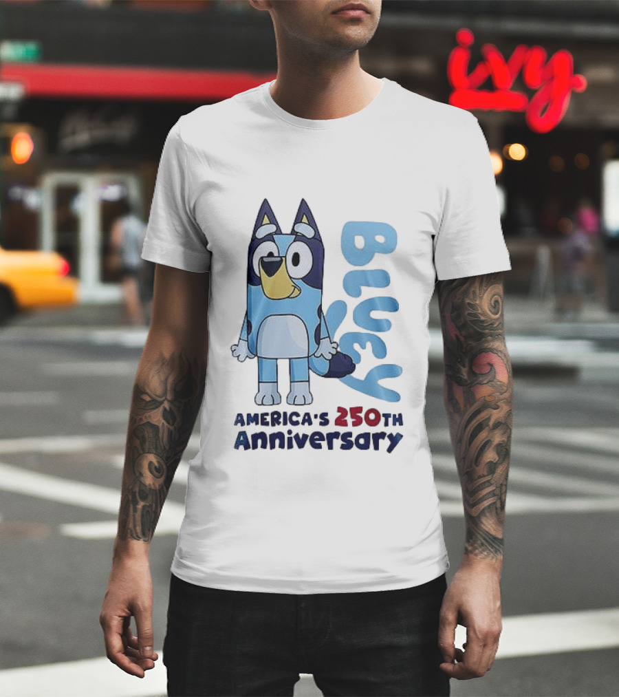 Bluey America's 250th Anniversary Celebrating Little Moments Big Freedom T-Shirt