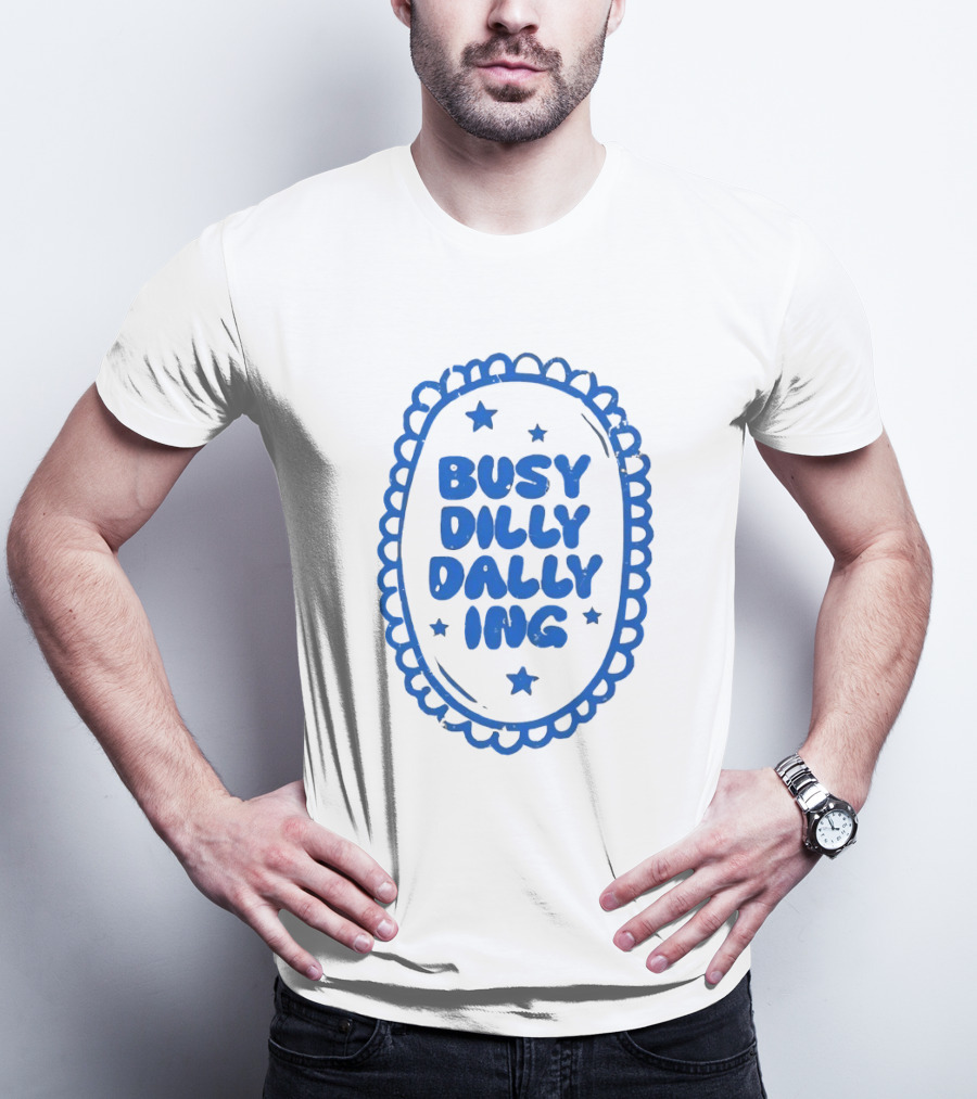 Busy Dilly Dally Inc Stars Oval Frame T-Shirt