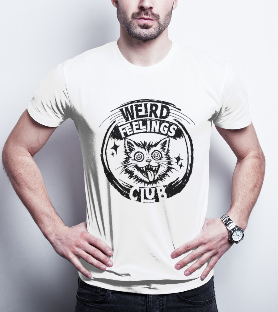 Weird Feelings Club Cat Eyes And Stars T-Shirt