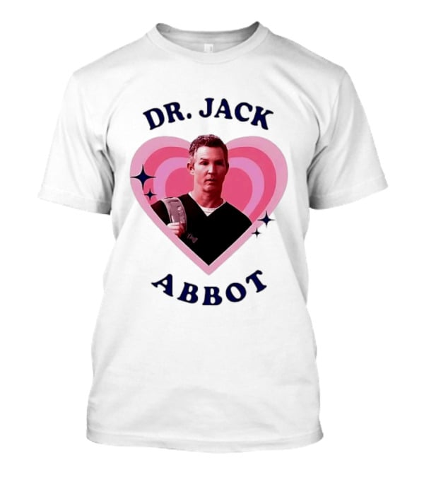 Dr. Jack Abbot Heart Retro Style Pink And Blue T-Shirt