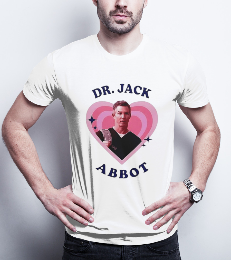 Dr. Jack Abbot Heart Retro Style Pink And Blue T-Shirt