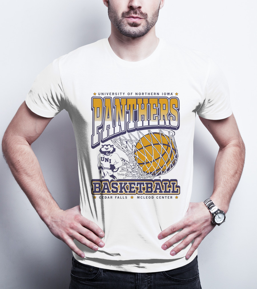 University Of Northern Iowa Panthers Basketball Cedar Falls McLeod Center UNI Panthers T-Shirt
