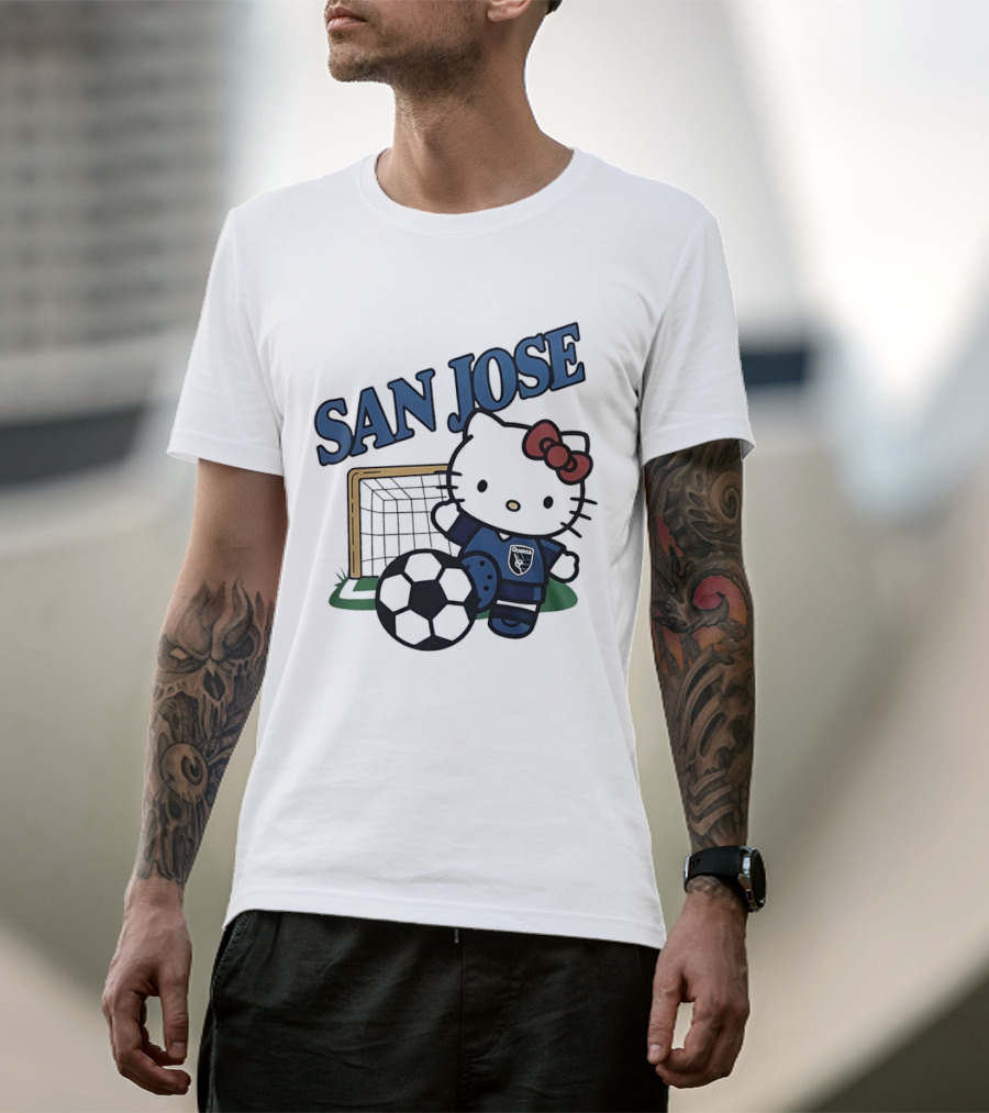 San Jose Earthquakes FC Hello Kitty Soccer Collaboration T-Shirt