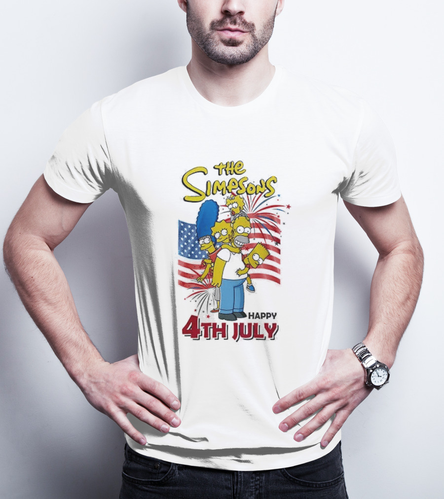The Simpsons 4th July 250th USA Anniversary Celebration T-Shirt