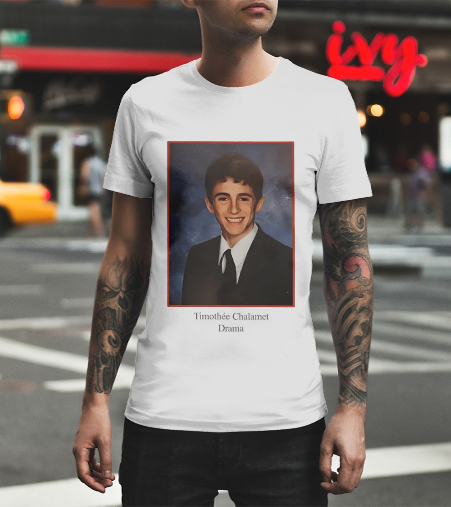 Timothee Chalamet Yearbook Photo 90s T-Shirt