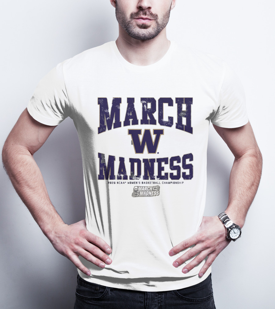 Washington Huskies 2026 NCAA Women's Basketball March Madness T-Shirt
