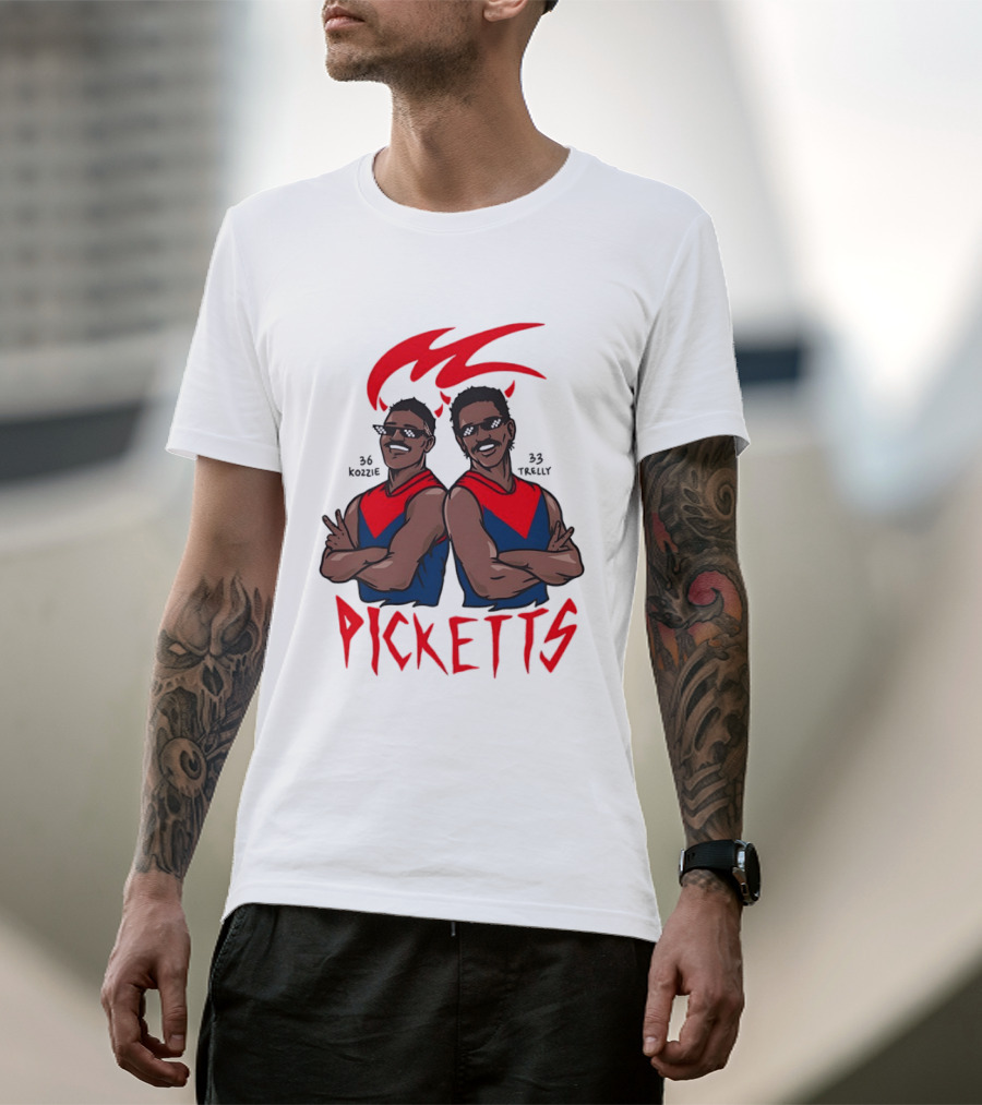Melbourne Demons 36 Kozzie 33 Trelly Picketts AFL T-Shirt