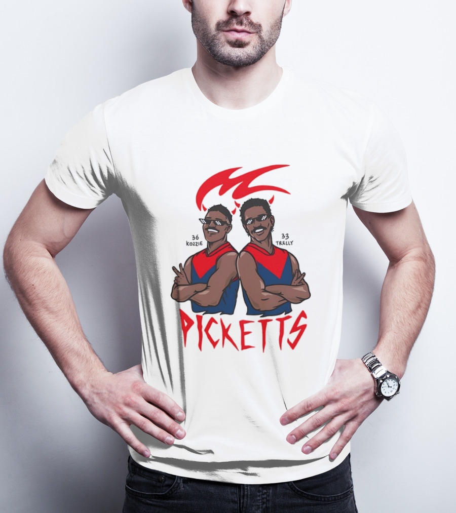 Melbourne Demons 36 Kozzie 33 Trelly Picketts AFL T-Shirt