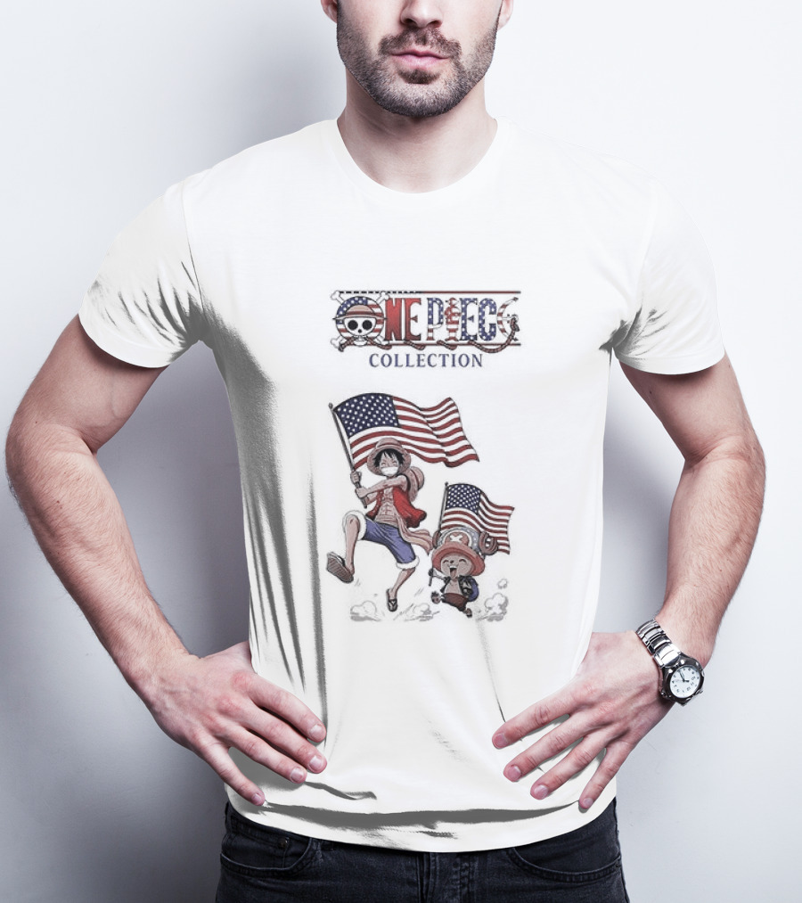 One Piece Collection United States Of America 250th Anniversary Flags T-Shirt