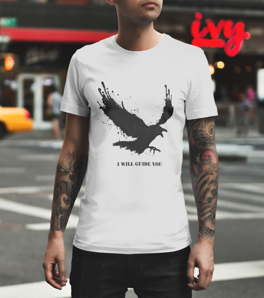 Raven I Will Guide You Splatter T-Shirt