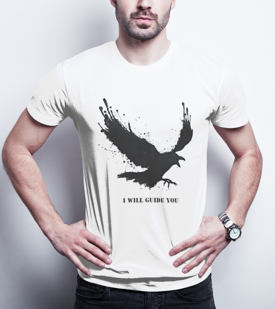 Raven I Will Guide You Splatter T-Shirt