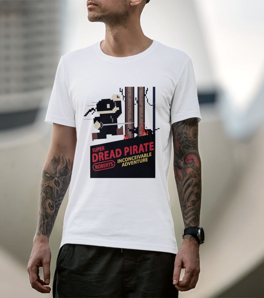 Super Dread Pirate Roberts Inconceivable Adventure The Princess Bride X Super Mario Bros Cartridge T-Shirt