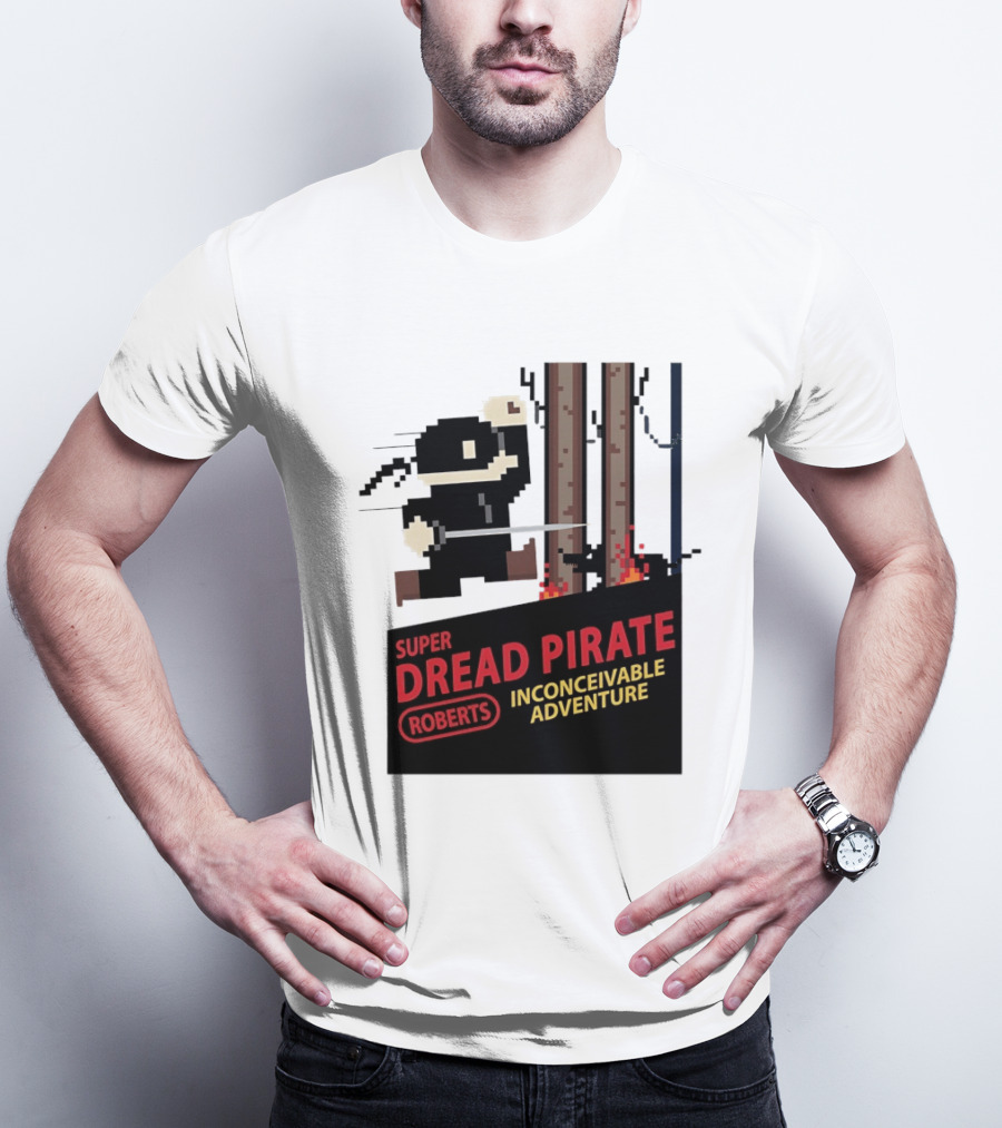 Super Dread Pirate Roberts Inconceivable Adventure The Princess Bride X Super Mario Bros Cartridge T-Shirt