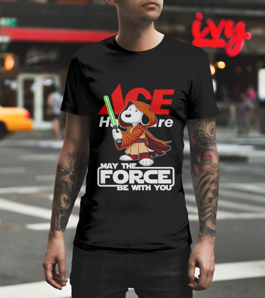 ACE Hardware May The Force Be With You Snoopy Star Wars T-Shirt