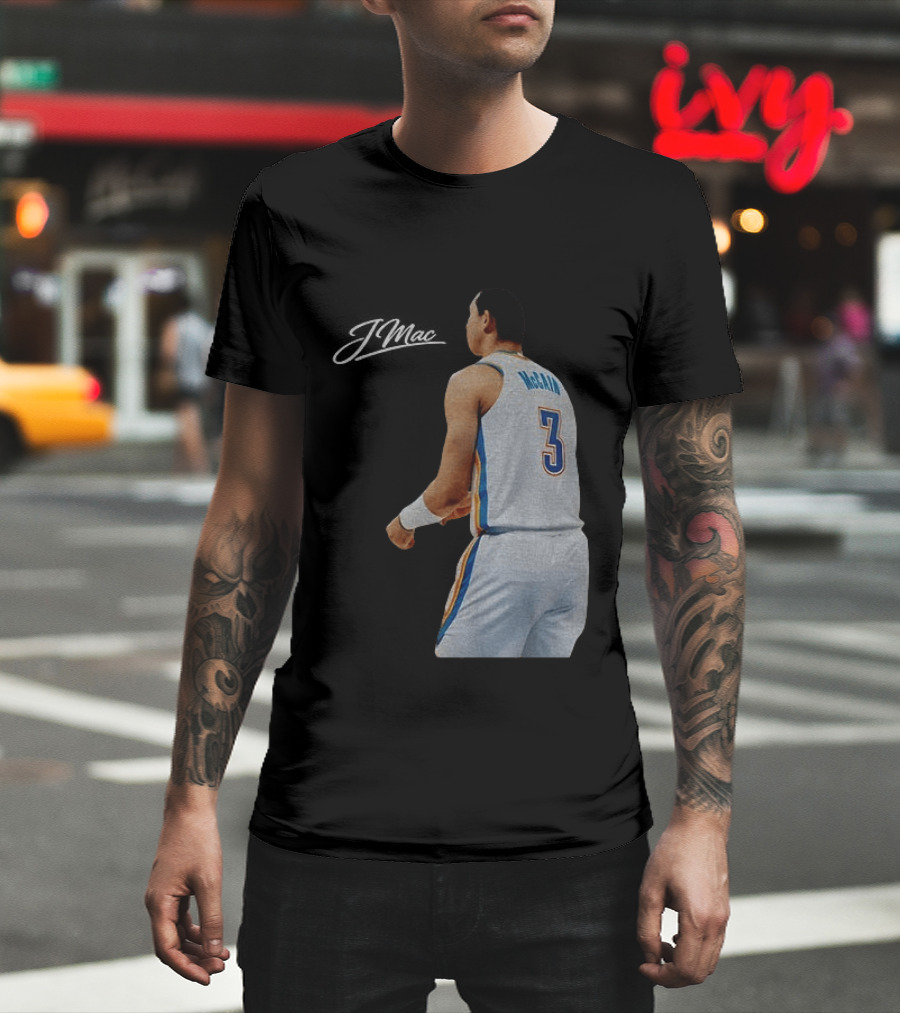 Jared McCain Oklahoma City Thunder Basketball NBA Number 3 Jersey T-Shirt