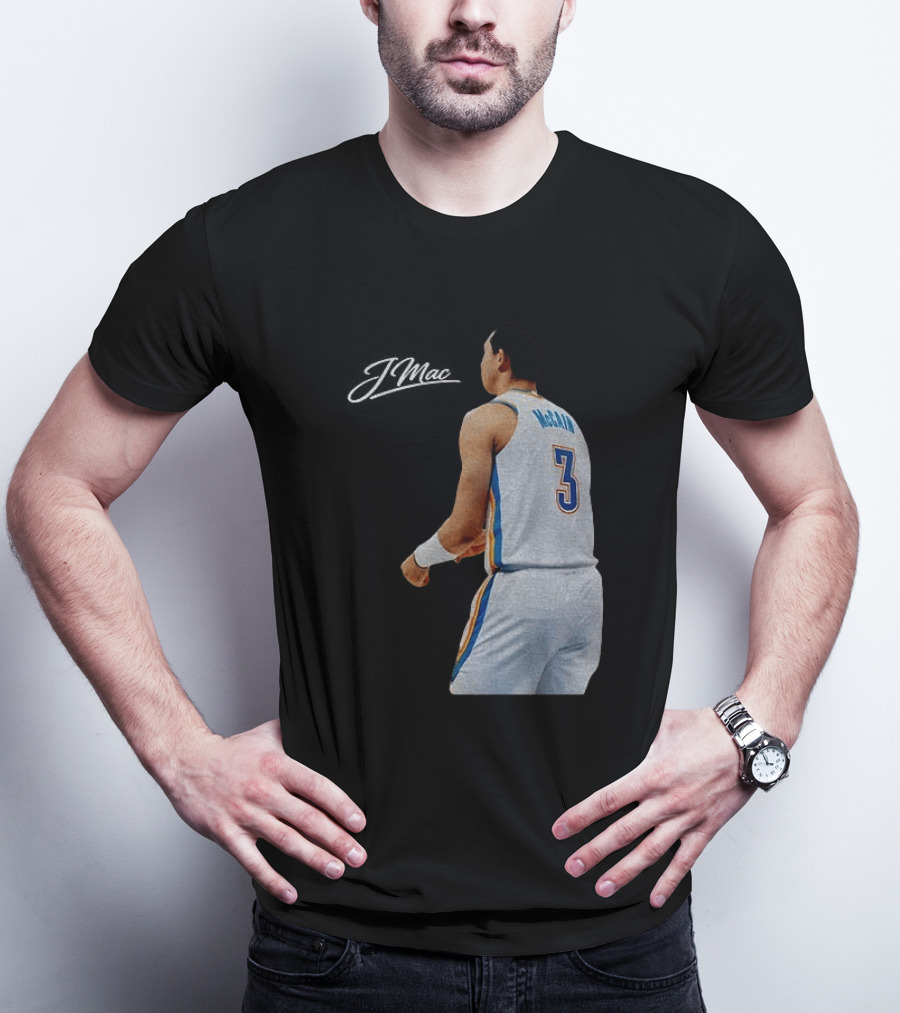 Jared McCain Oklahoma City Thunder Basketball NBA Number 3 Jersey T-Shirt