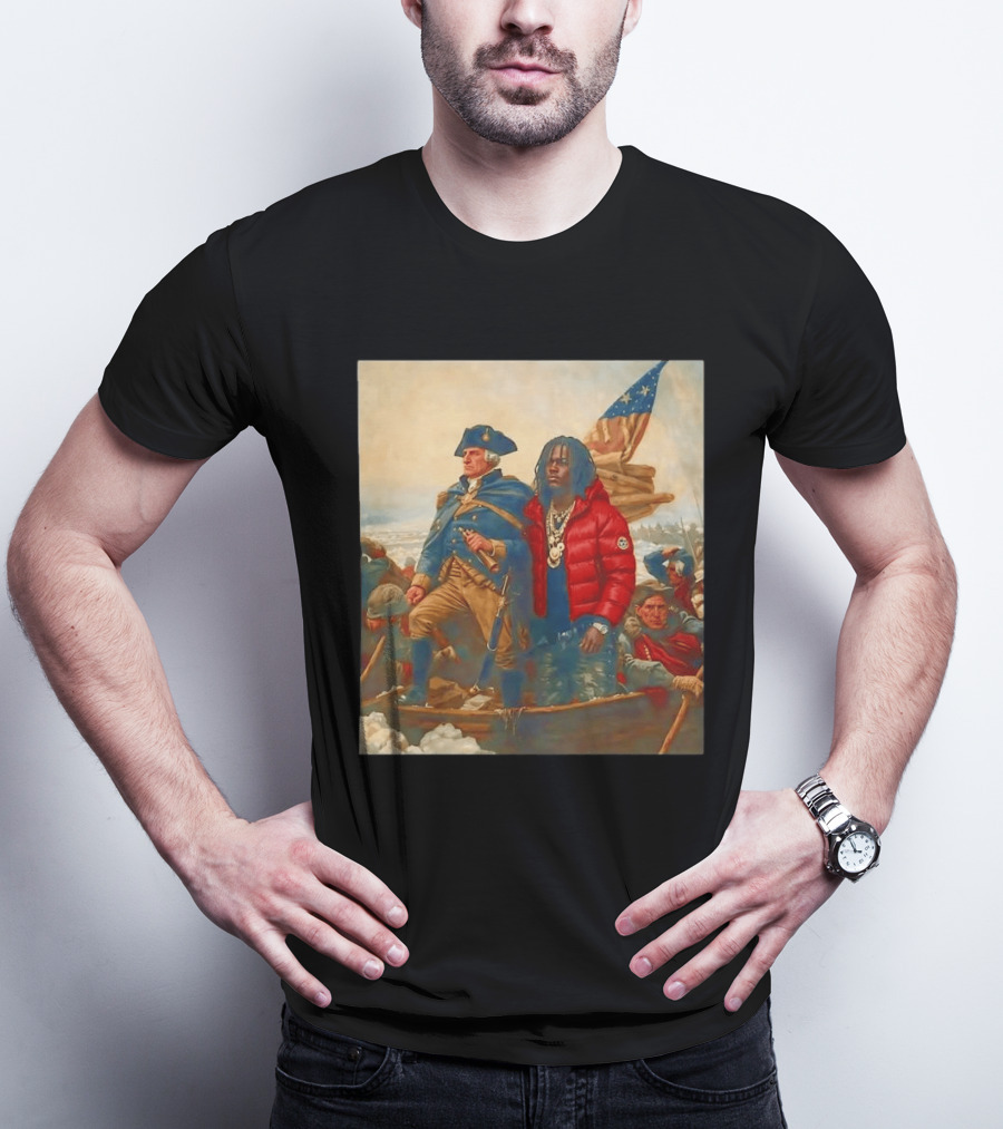 Washington Crossing The Delaware With Chief Keef Collaboration T-Shirt