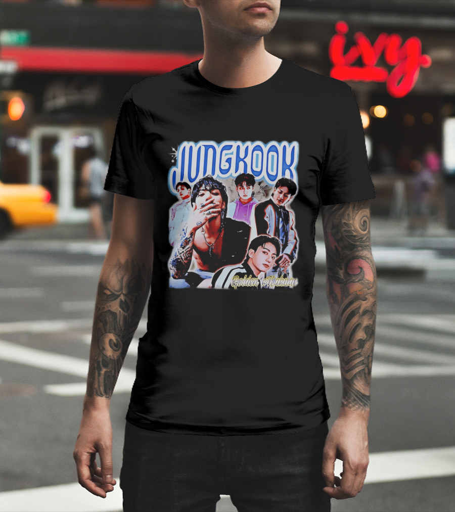 Jungkook Golden Maknae Multicolor Fashion T-Shirt