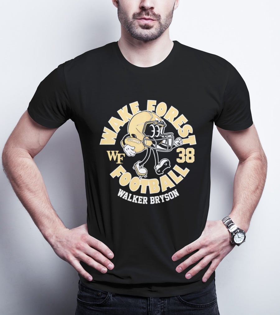 Walkers Bryson 38 Wake Forest Demon Deacons NCAA Football T-Shirt