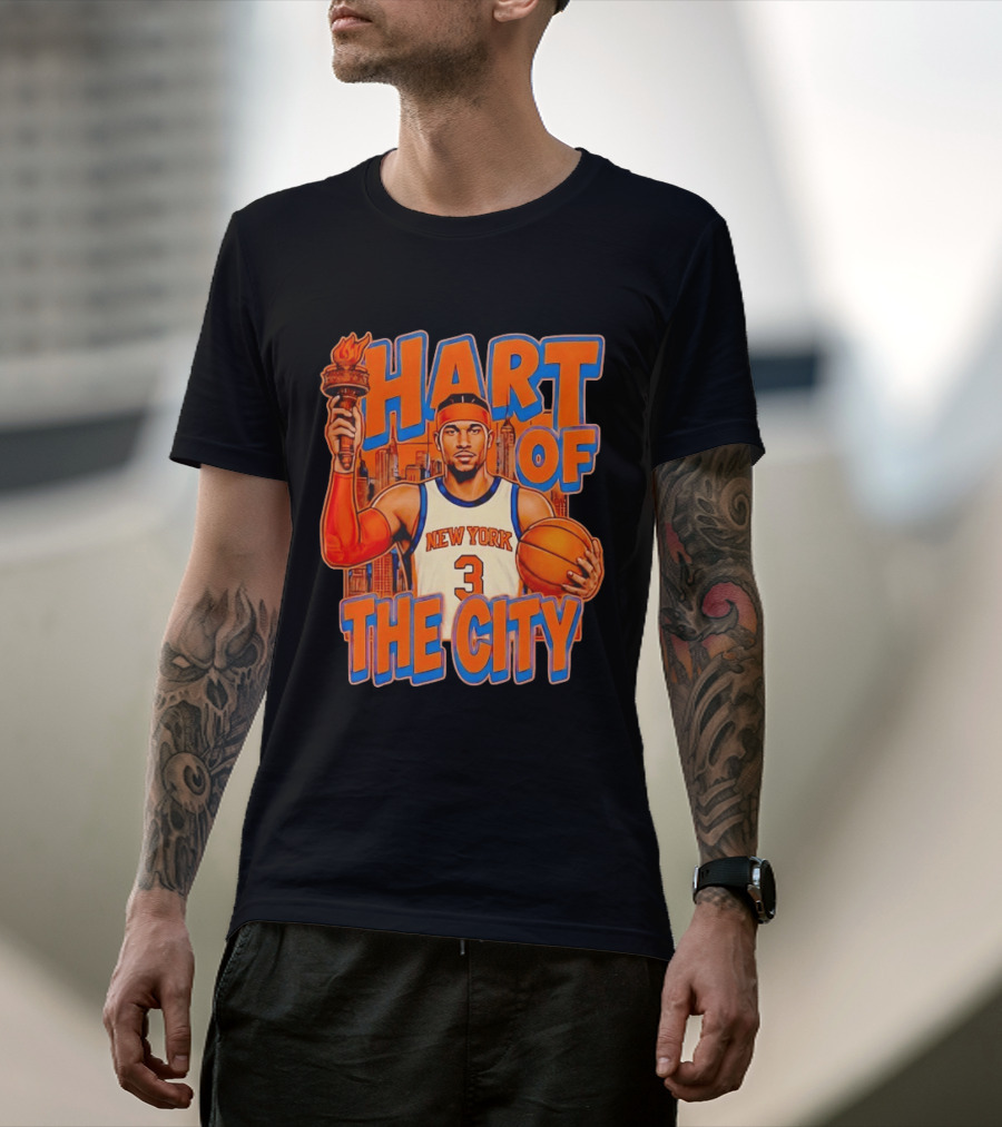 New York Knicks Josh Hart Of The City Basketball Torch Player T-Shirt