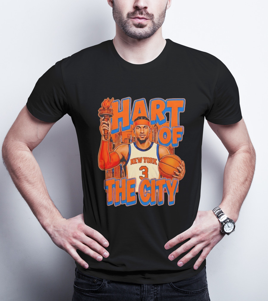 New York Knicks Josh Hart Of The City Basketball Torch Player T-Shirt