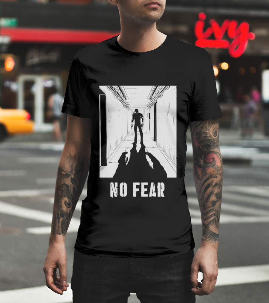 No Fear Redux Corridor Shadow Person Standing T-Shirt