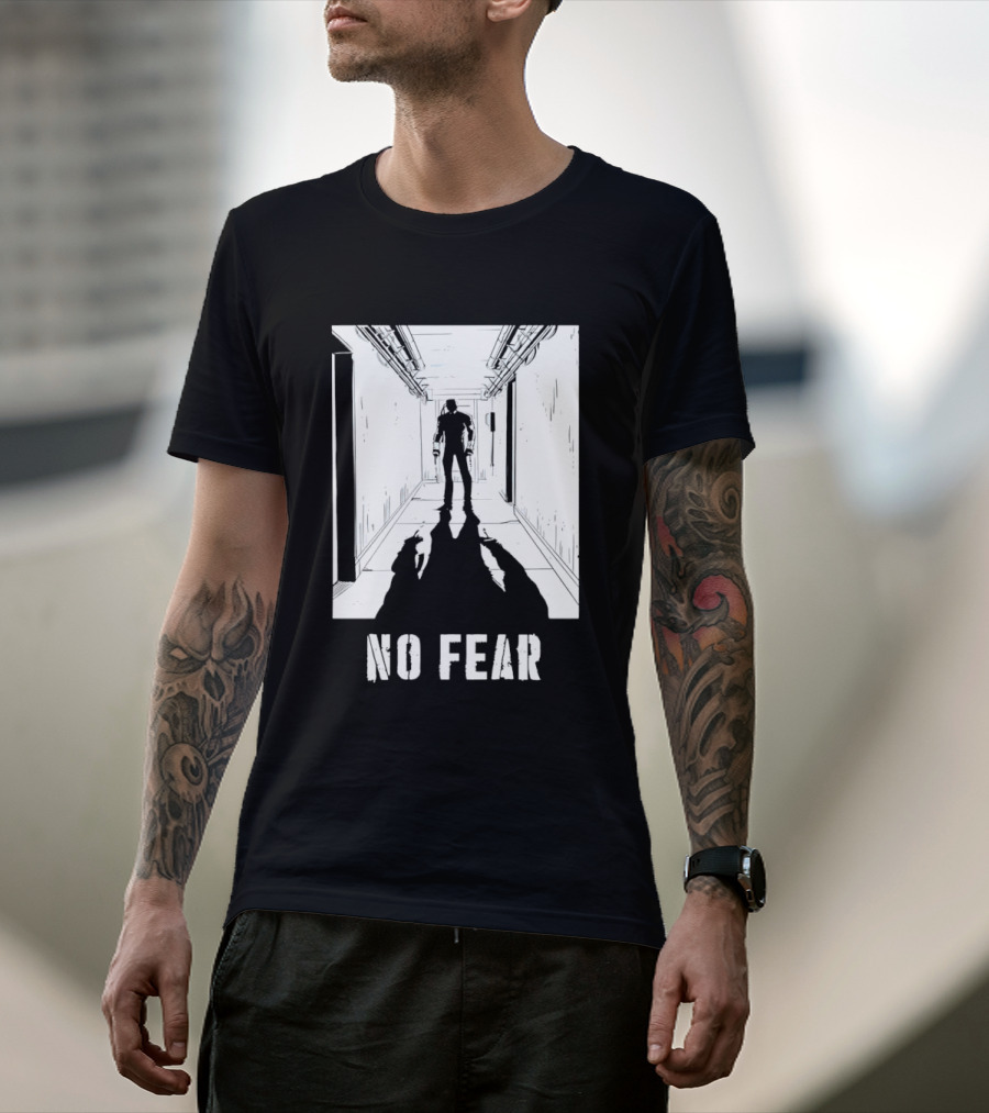 No Fear Redux Corridor Shadow Person Standing T-Shirt