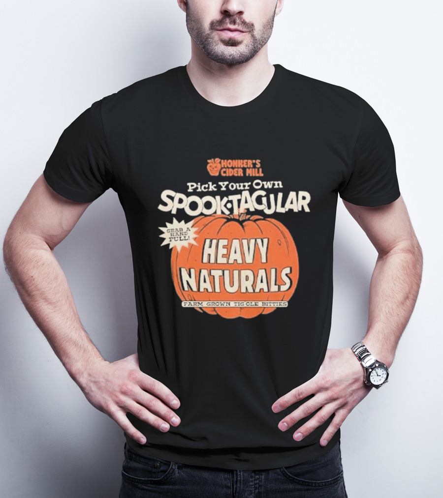 Hohner's Cider Mill Pick Your Own Spooktacular Heavy Naturals Pumpkin T-Shirt