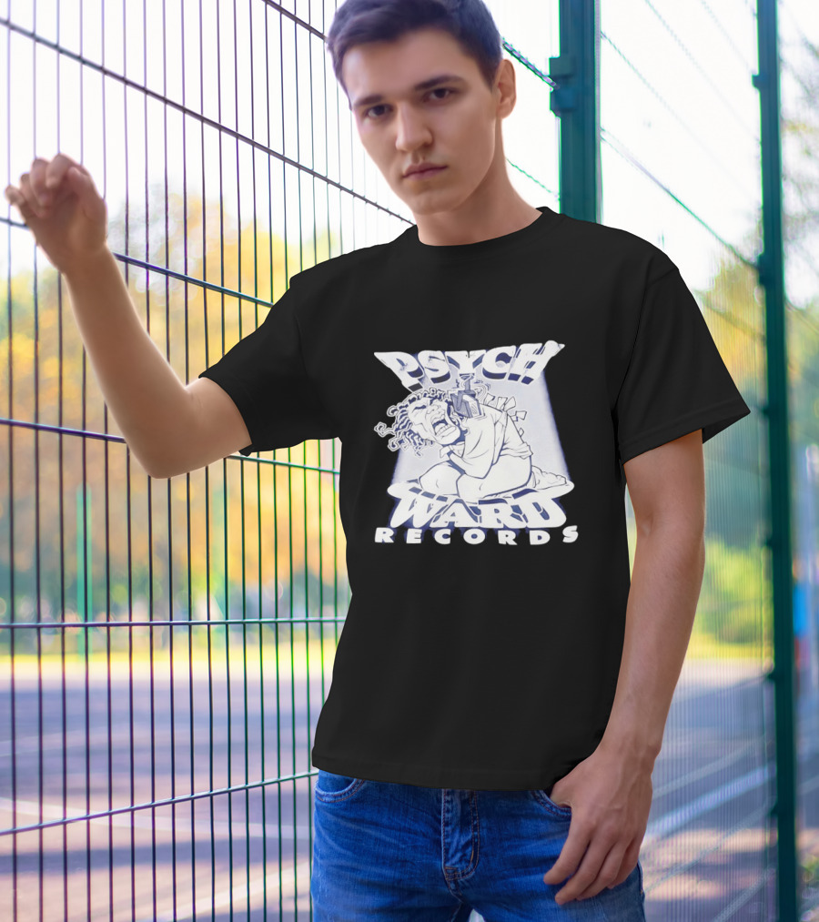 Psych Ward Records Crying Character With Microphone T-Shirt