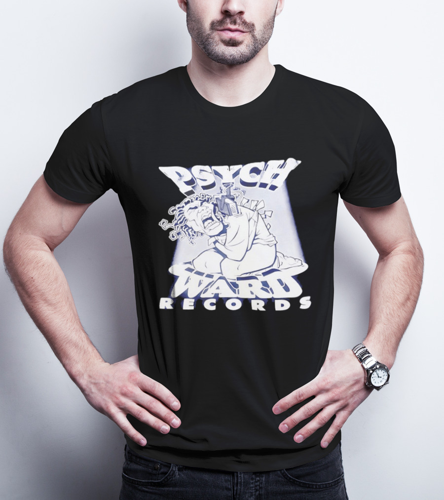 Psych Ward Records Crying Character With Microphone T-Shirt