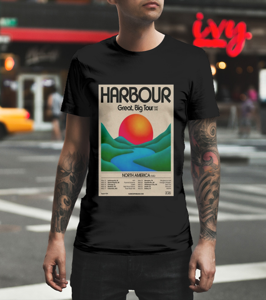 HARBOUR Great Big Tour Part One North America 2026 Dates And Locations T-Shirt