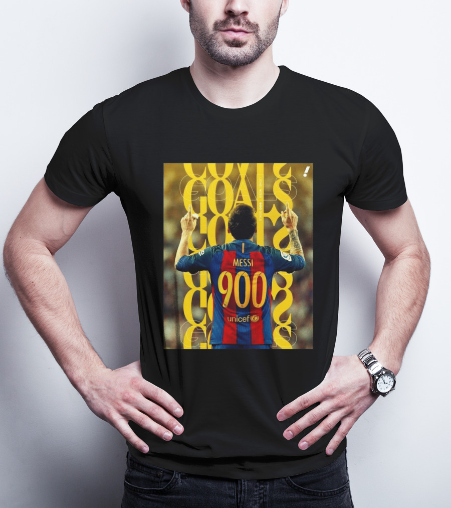 Messi 900 Goals Unicef Barcelona Jersey T-Shirt