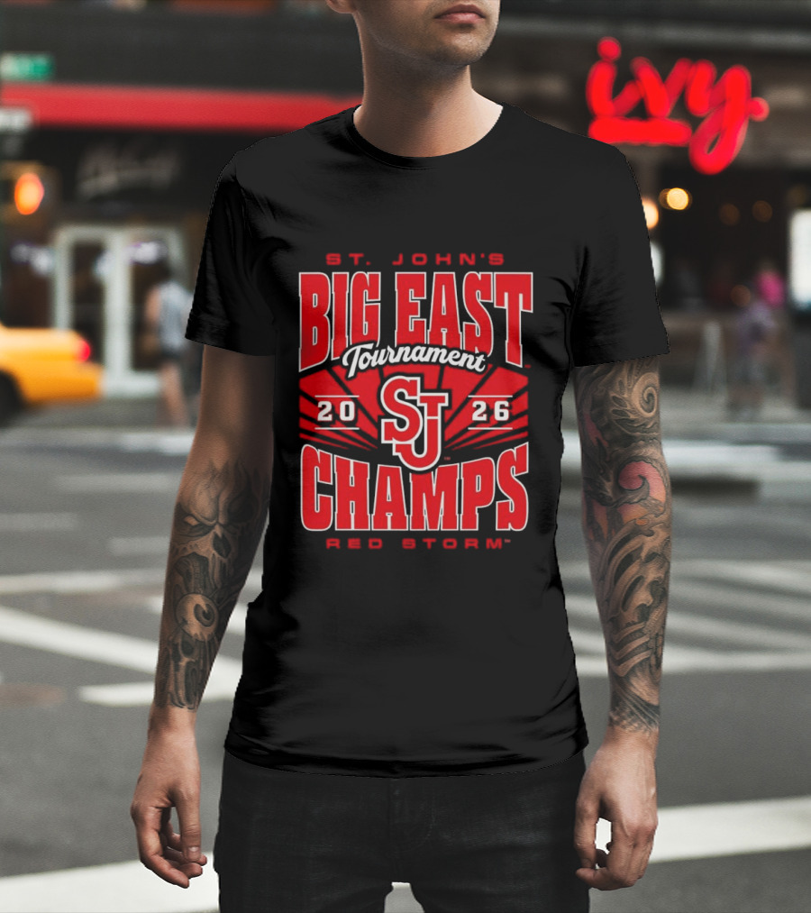 St. John's Red Storm 2026 Big East Tournament Champs T-Shirt