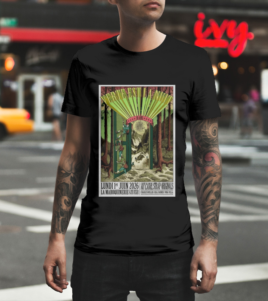 Verte Est La Nuit 10 Ans Lundi 1er Juin 2026 La Maroquinerie Paris Carte Blanche Au Label Strap Originals T-Shirt