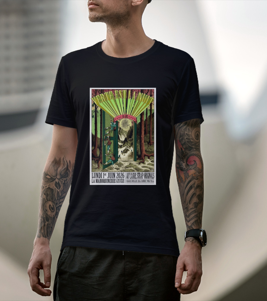 Verte Est La Nuit 10 Ans Lundi 1er Juin 2026 La Maroquinerie Paris Carte Blanche Au Label Strap Originals T-Shirt