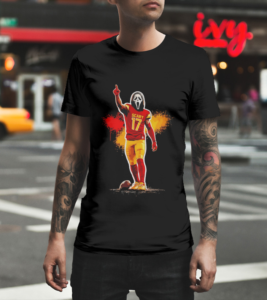 Washington Commanders Terry Mclaurin Scary 17 Horror Football Jersey T-Shirt
